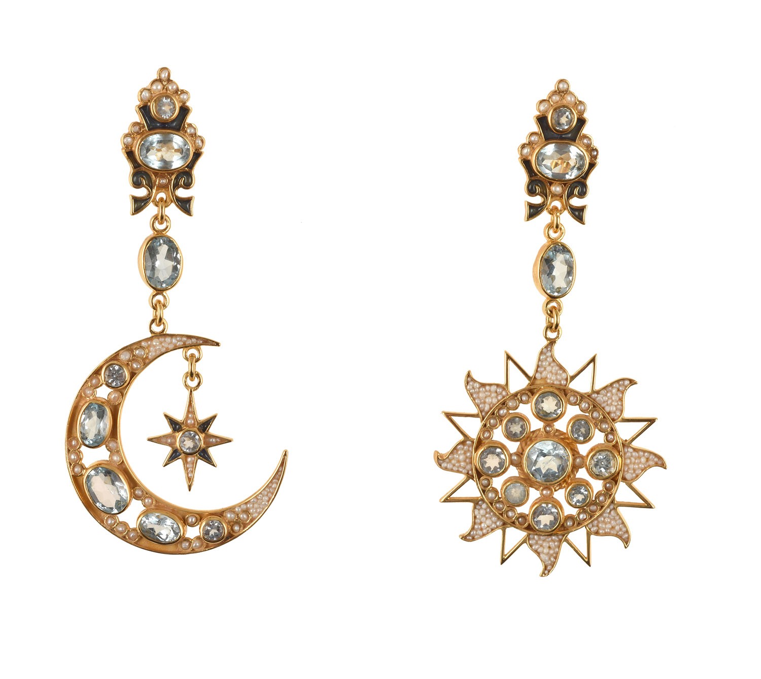 Sun moon earrings store